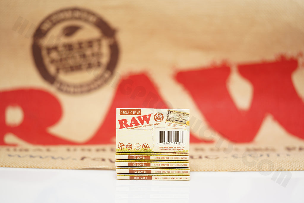 5 Packs Of AUTHENTIC Raw Organic Rolling Paper Single Wide (25 Packs ...